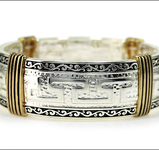 Greek Key Bracelet Design Cuff Stretch Bracelet B5078 – itsalotalike ...